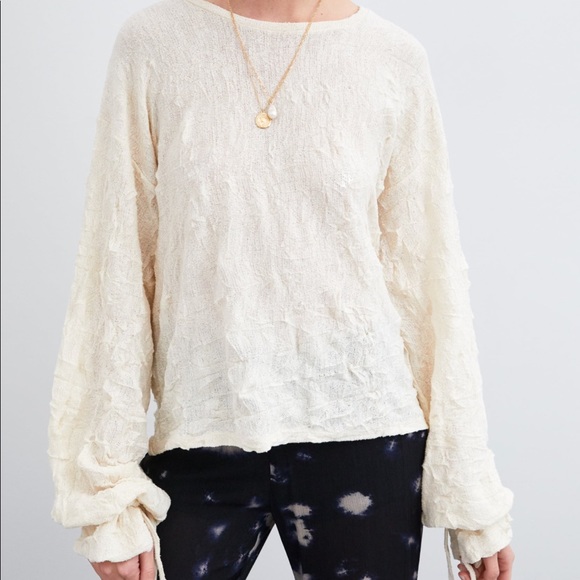 Zara | Tops | Nwts Zara Wrinkled Fabric Top Off White Medium | Poshmark